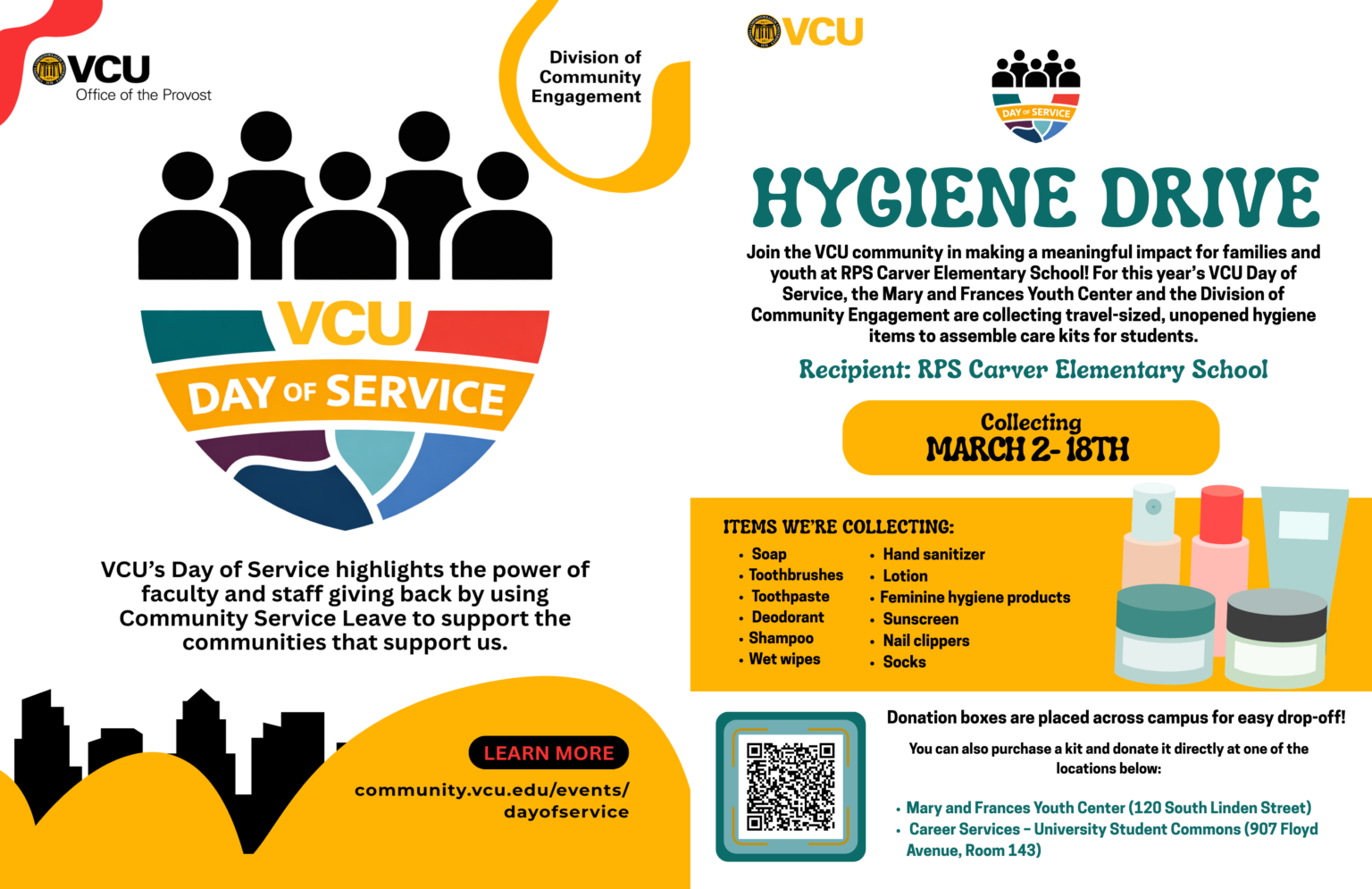Join us in partnering with our community: VCU day of service March 19 ...
