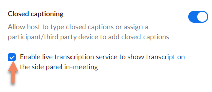 Closed Captions and Live Transcriptions – The VCU Zoom Blog