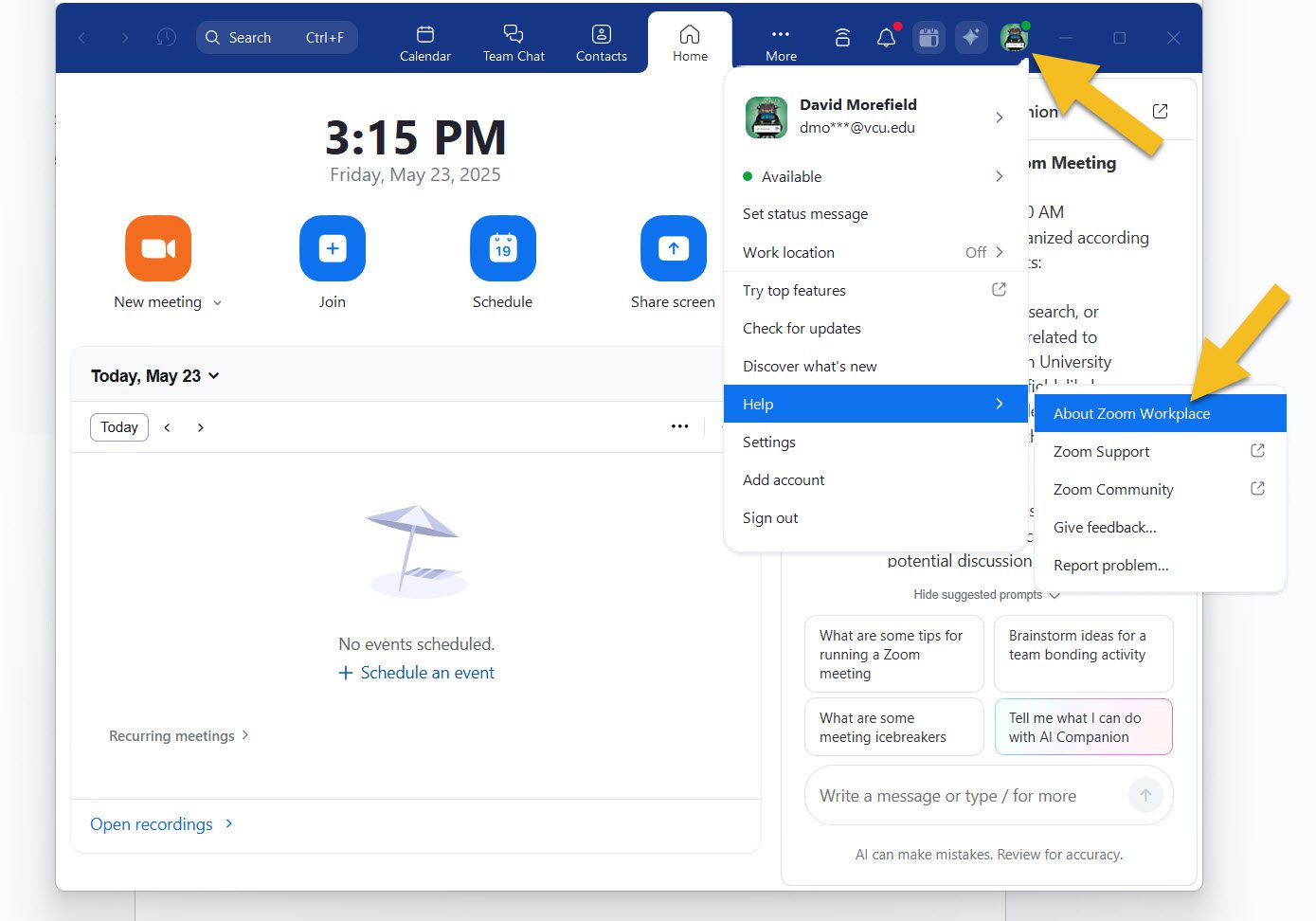 Zoom Workplace version 6.4.0 Required for Participation in VCU Zoom ...